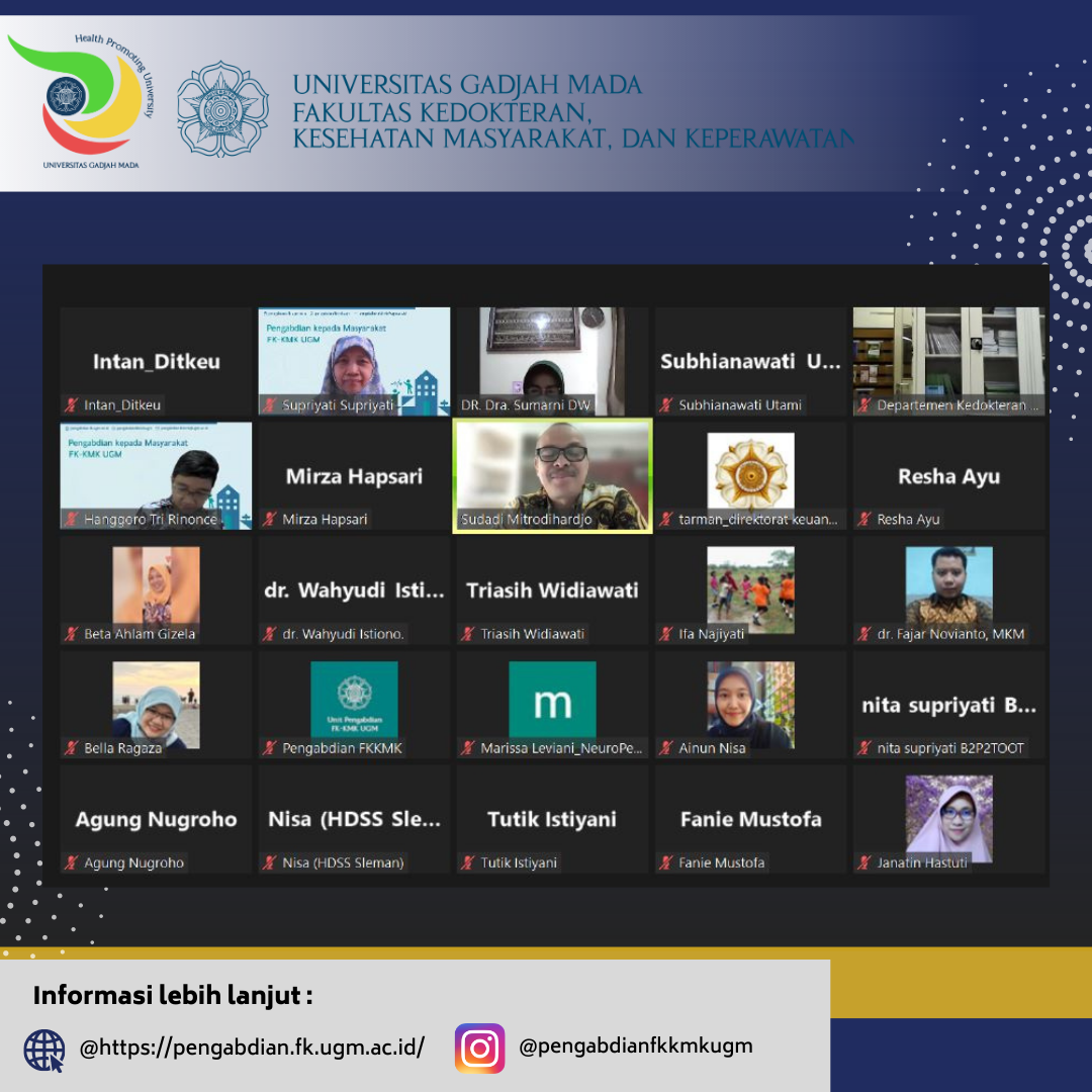 Pengabdian | Fakultas Kedokteran, Kesehatan Masyarakat, dan Keperawatan - UGM Sosialisasi Hibah ...