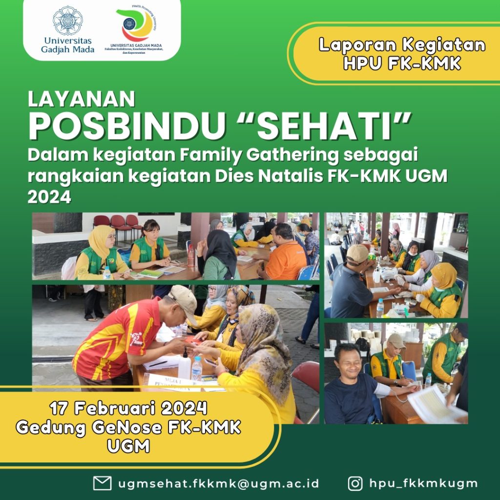 Pengabdian | Fakultas Kedokteran, Kesehatan Masyarakat, dan Keperawatan - UGM POSBINDU SEHATI ...